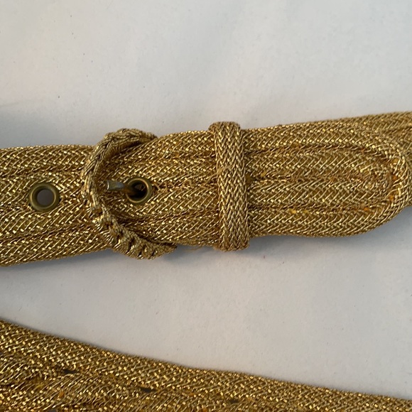 Accessories | Vintage Midcentury Gold Thread Belt | Poshmark